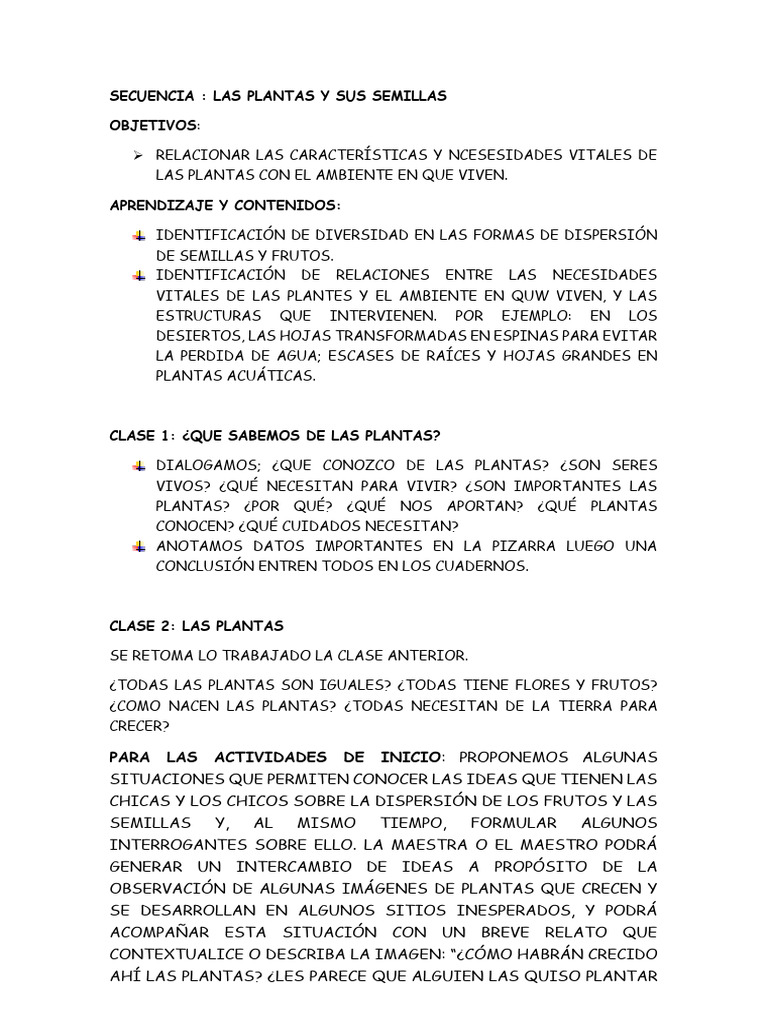 Secuencia Dispersión | PDF | Semilla | Plantas