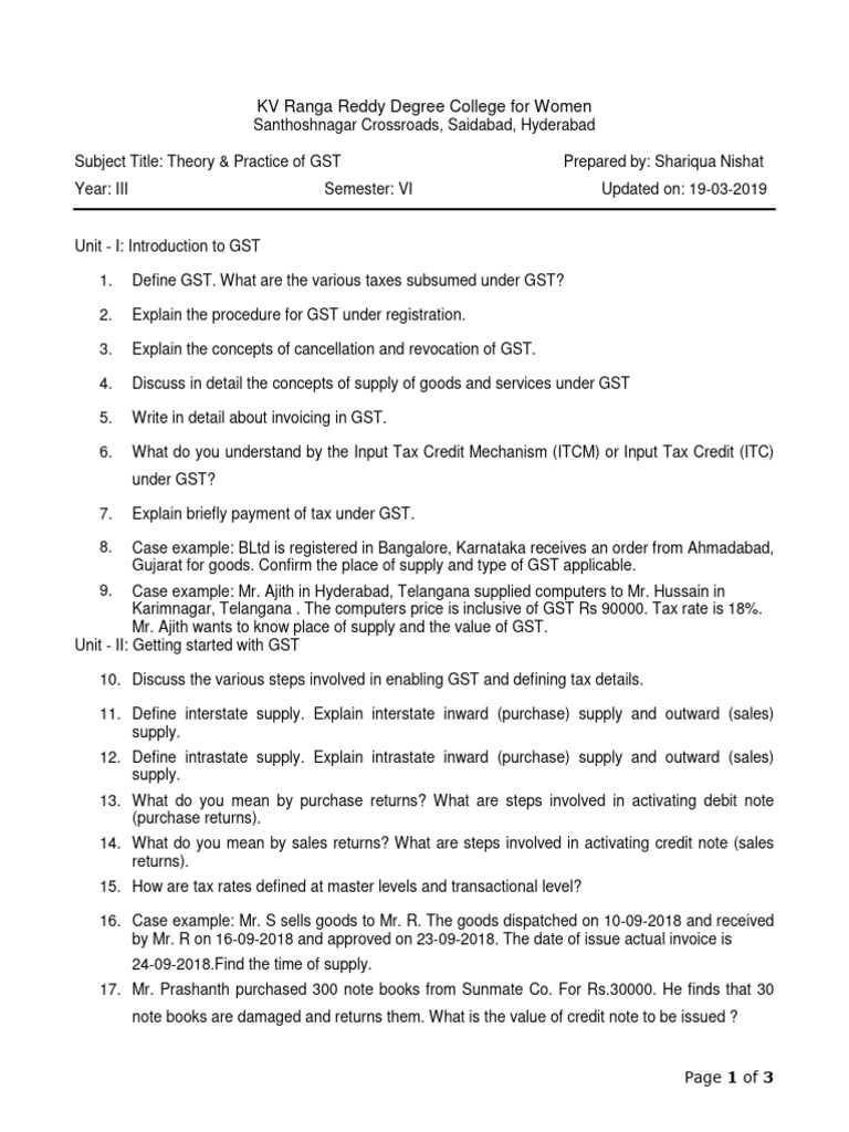 Theory & Practice of GST | PDF | Receipt | Invoice