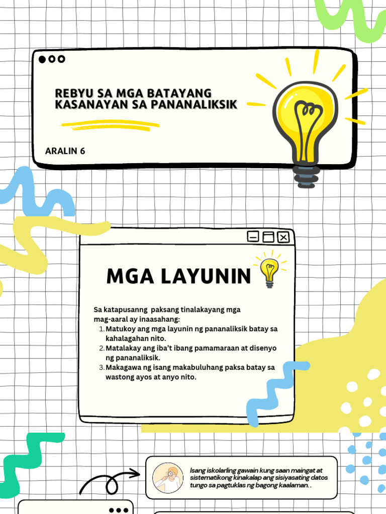 Rebyu Sa Mga Batayang Kasanayan Sa Pananaliksik | PDF