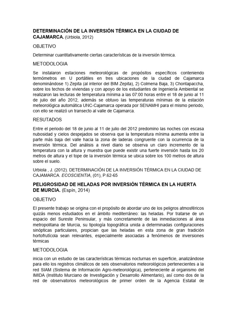 Articulos de Inversion Termica | PDF | Meteorología | Geografía Física