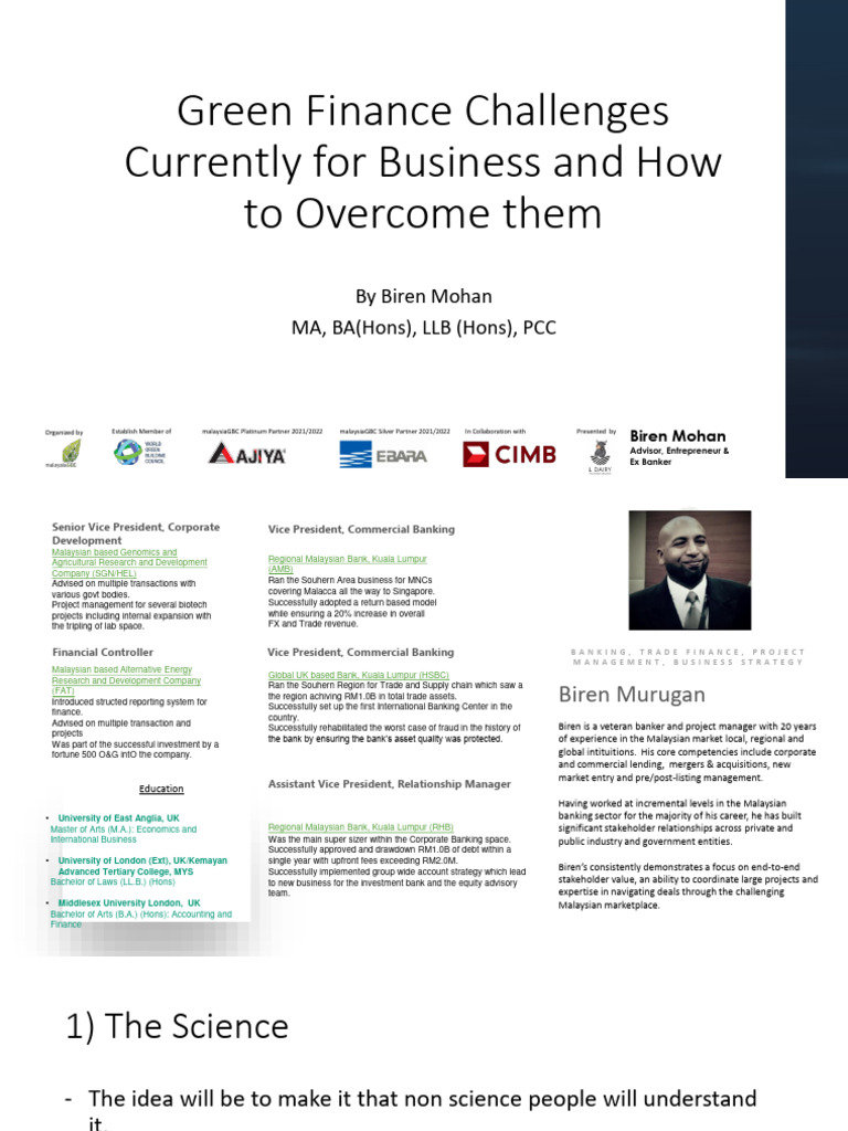 Overcoming Green Finance Challenges | PDF | Banks | Business