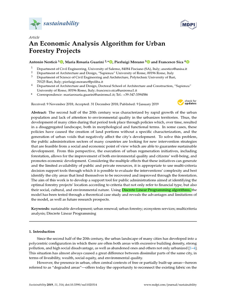Research Paper Sustainability 11 00314 v2[1] | PDF | Mathematical ...