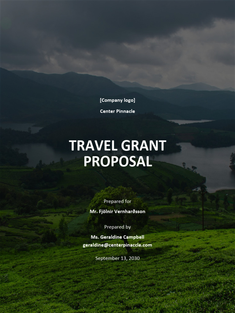 Travel Grant Proposal Template | PDF