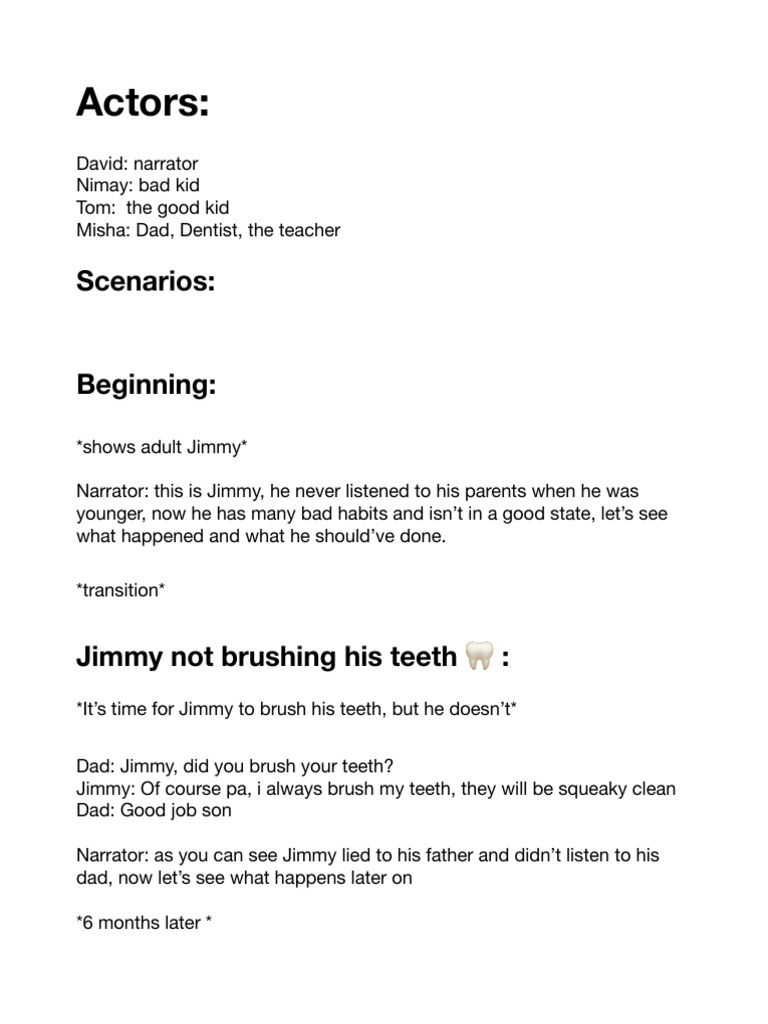 Listen to Your Parents Script | PDF