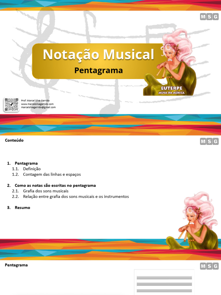 Pentagrama e Notação Musical | PDF | Clave | Notação musical