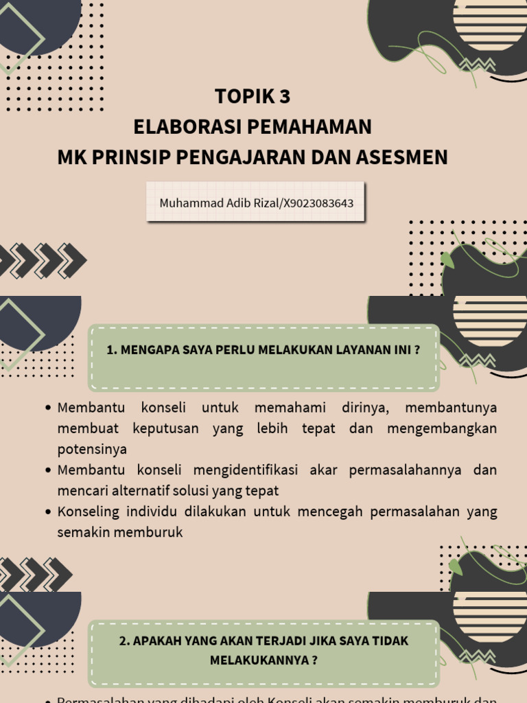 Muh Adib Rizal - Elaborasi Pemahaman - Topik 3 | PDF | Kesehatan Holistik
