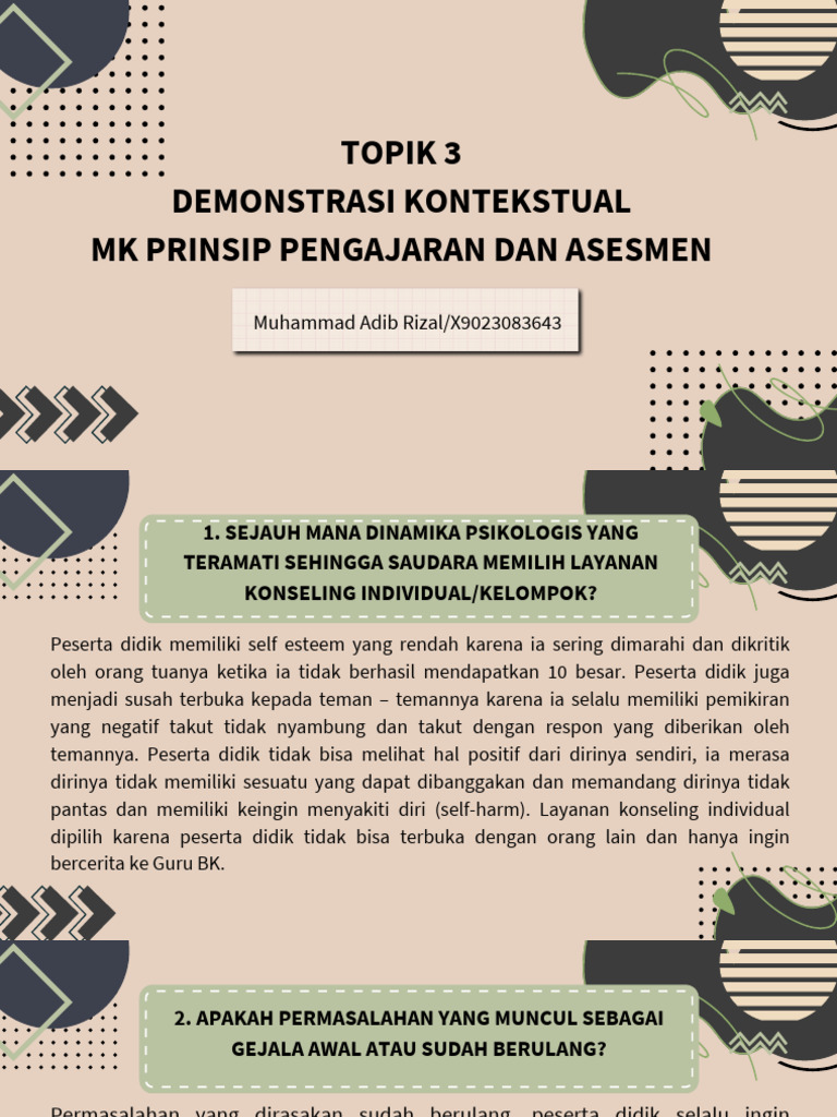 Muh Adib Rizal - Demonstrasi Kontekstual Topik 3 | PDF