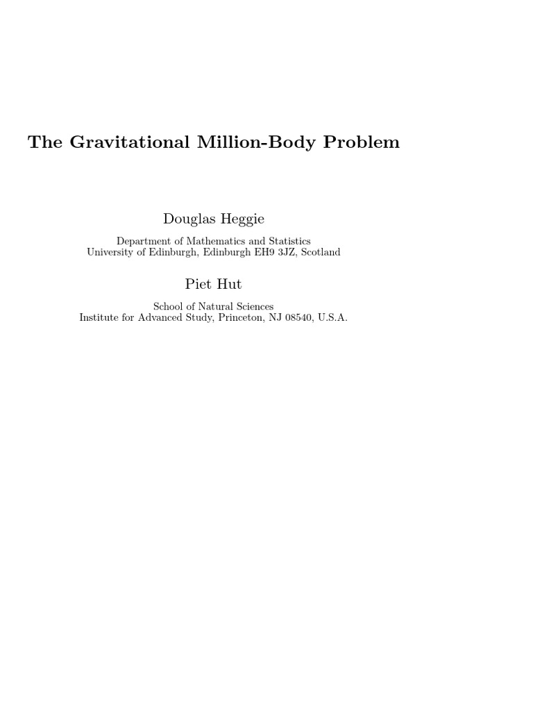 Gravitational Million Body Problem | PDF | Stars | Milky Way