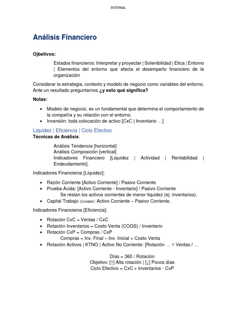 00. Summary - Analisis Financiero | PDF | Rentabilidad sobre recursos propios | Ratio financiero