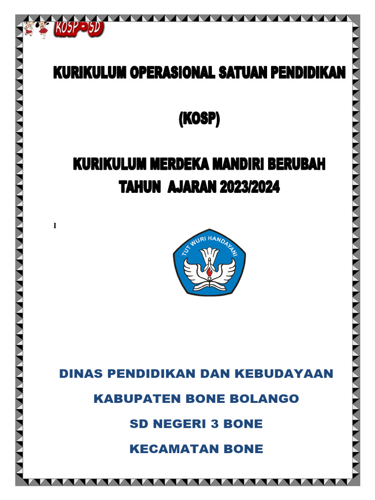 KOSP SDN 3 BONE Terbaru TGL 5 Maret 2024 | PDF
