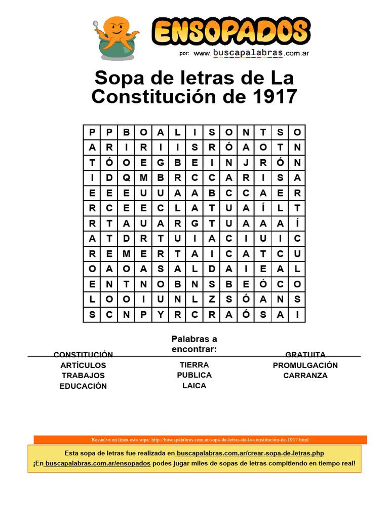 Hojas De Trabajo Imprimibles Sobre La Constitución Versión Infantil