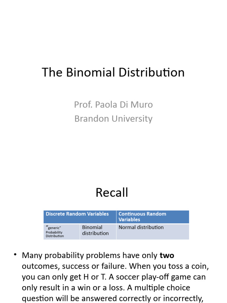 15. Binomial Distribution Y With Examples | PDF | Probability ...