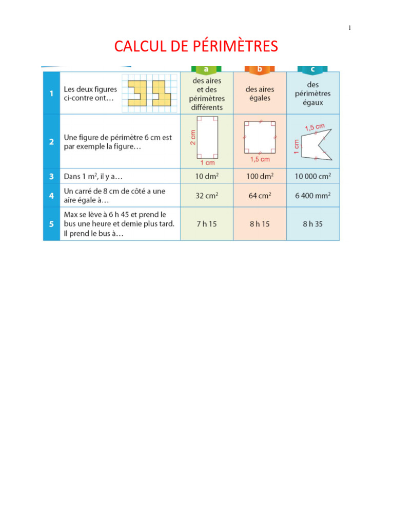 Calcul du périmètre et diamètre | PDF | Géométrie | Géométrie euclidienne