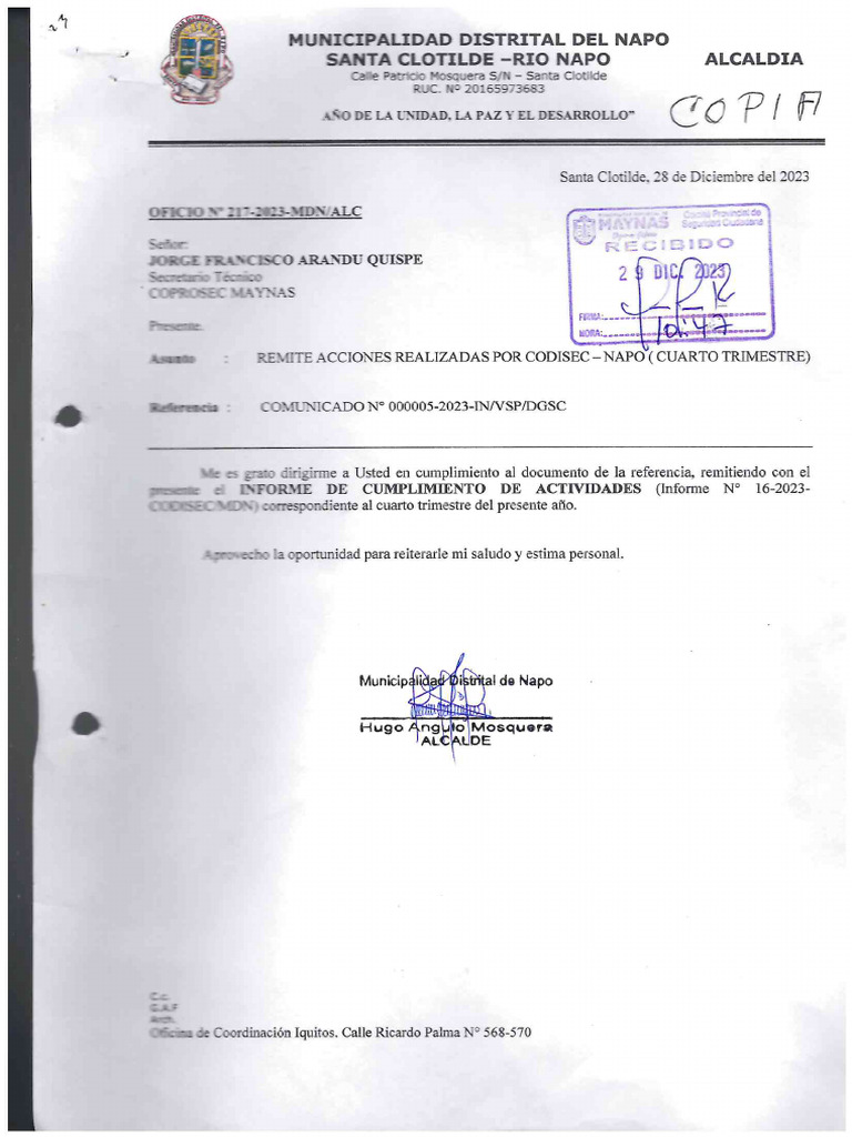 Cuarto Trimestre Codisec | PDF