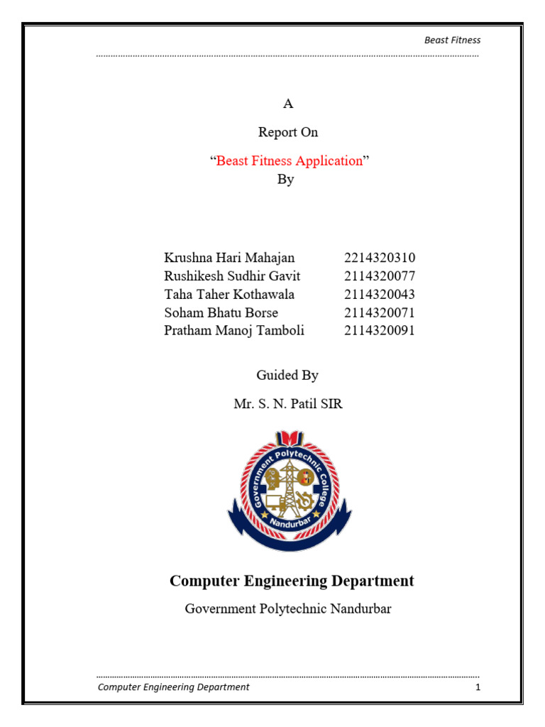 Main Report - CPE SEM II | PDF | Physical Fitness | Class (Computer ...