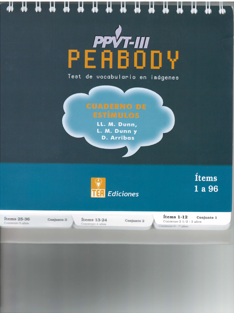 PEABODY - Cuaderno de Estímulos | PDF