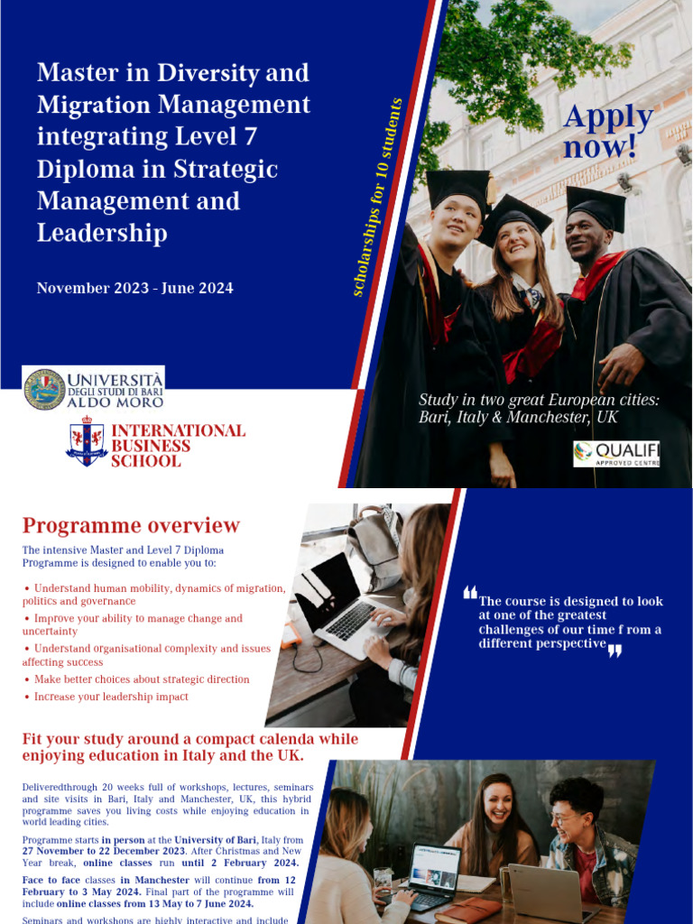 IBS Bari Master Leaflet | PDF | Educational Technology