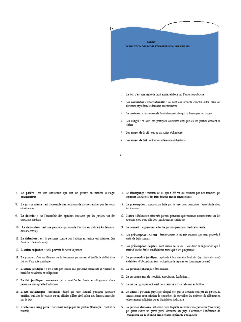 Définition du commerce et termes juridiques | PDF | Arbitrage | Débiteur