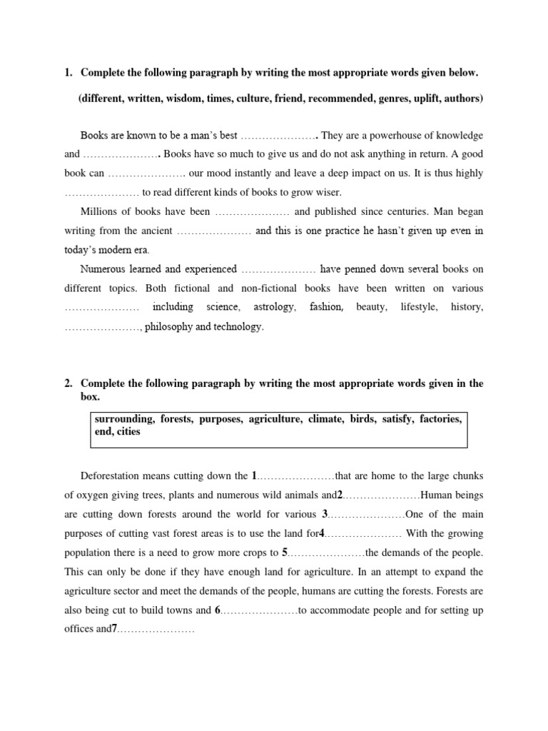 Paragraphs | PDF | Deforestation | Pollution