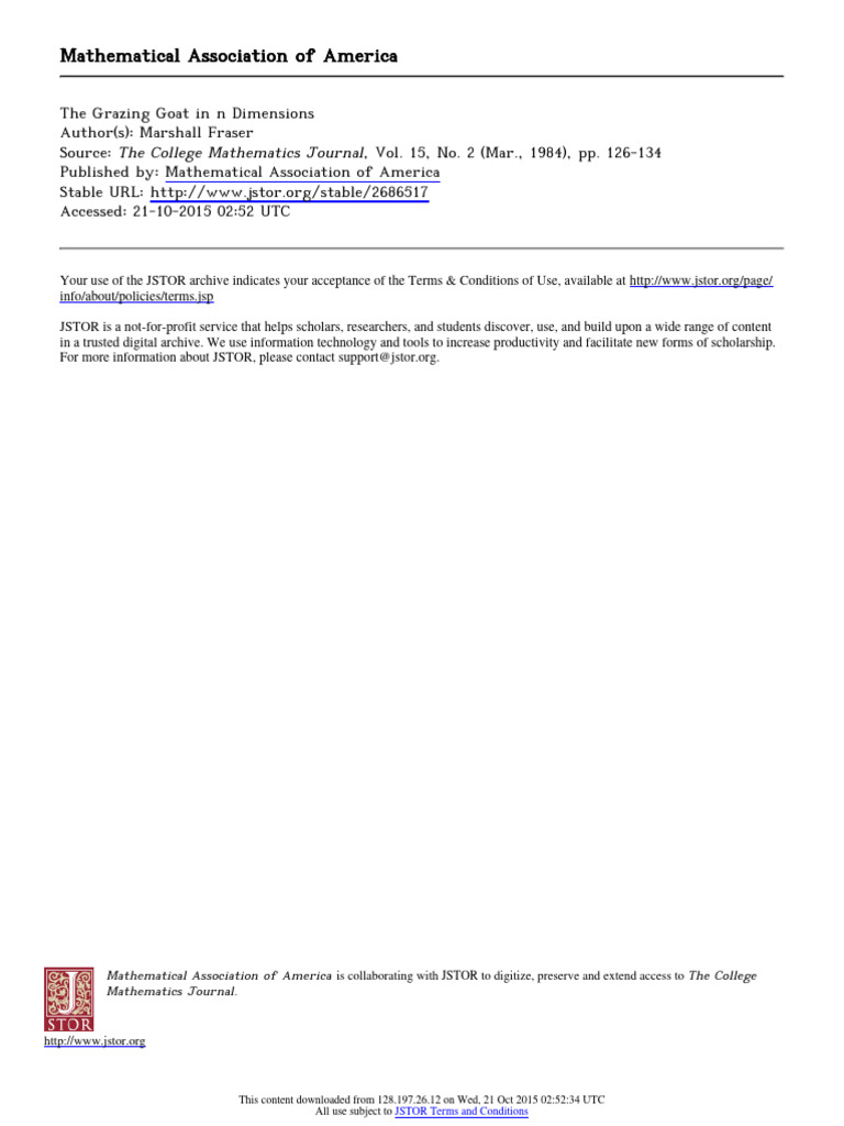 Mathematical Association of America | PDF | Sphere | Elementary Mathematics