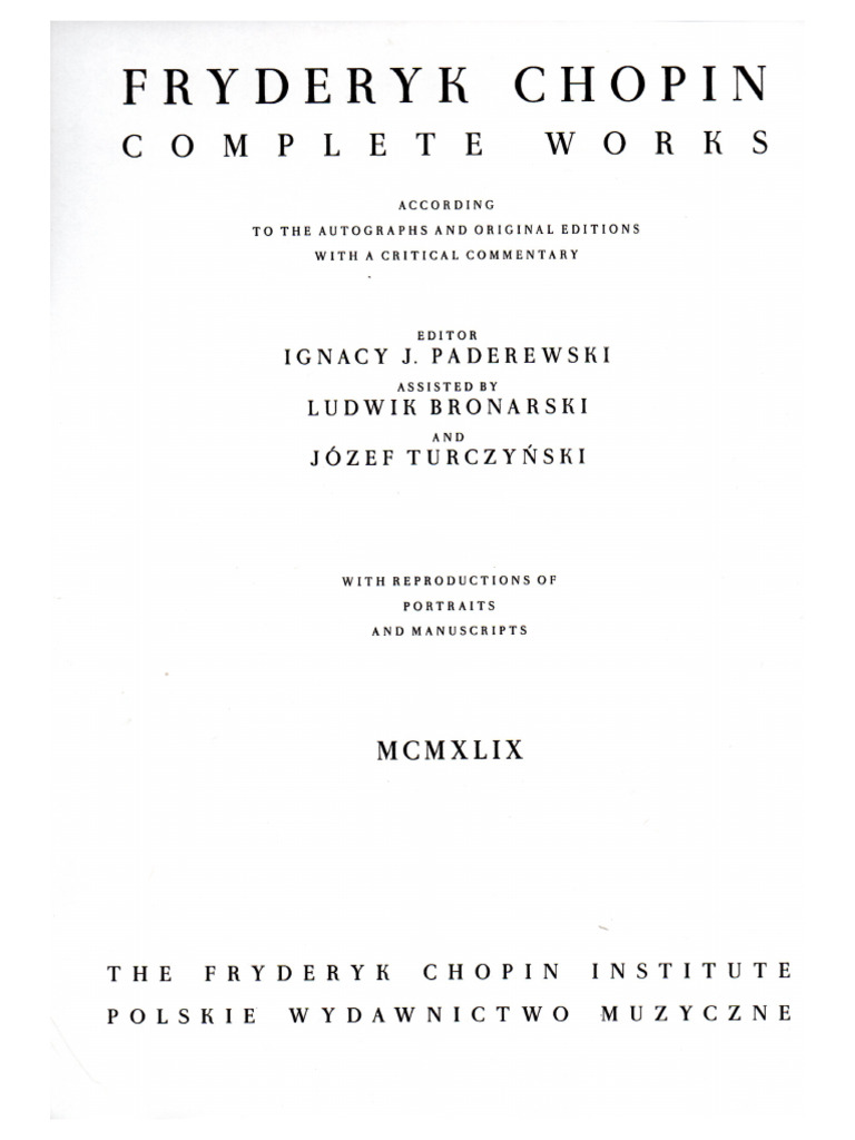 Etudes Paderewski Edition | PDF