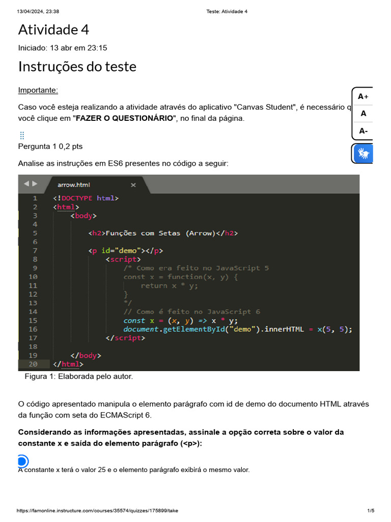 Bootstrap e ECMAScript: Teste de Conhecimento | PDF | Script Java ...