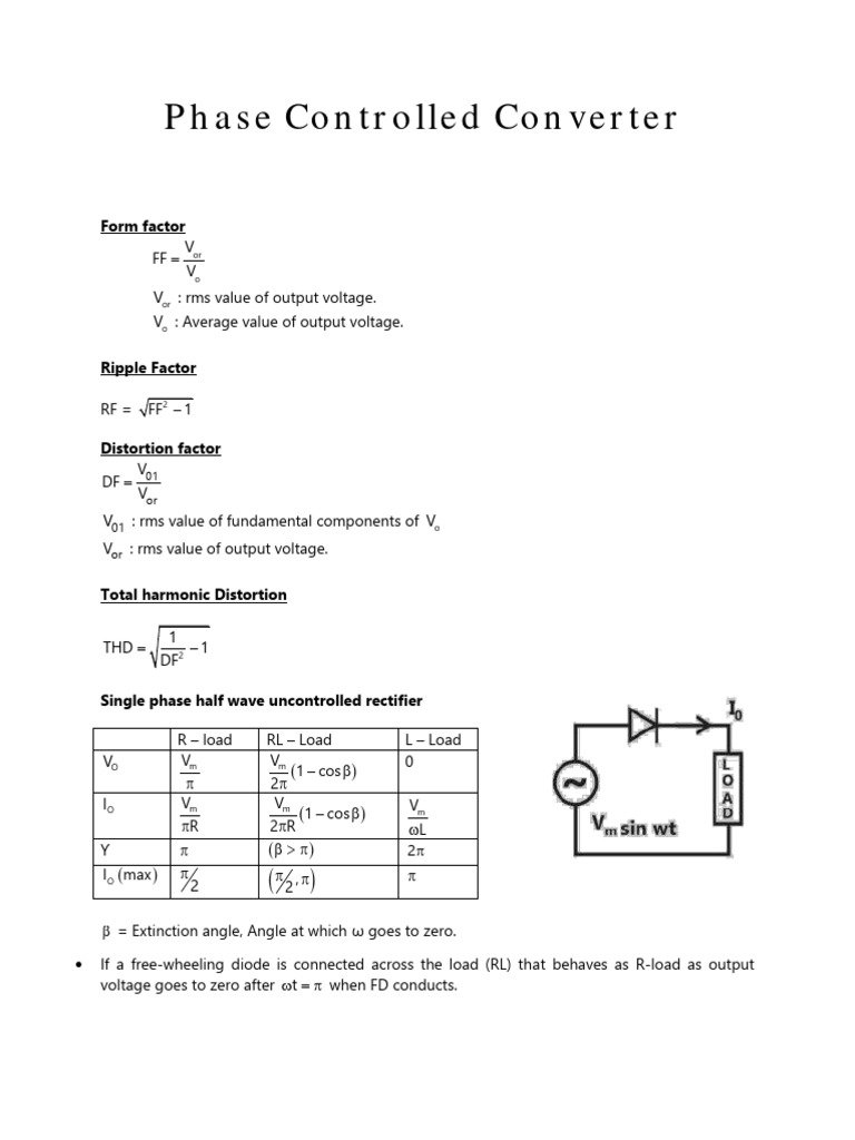 Rectifier and Converter Analysis Guide | PDF | Rectifier | Electronics