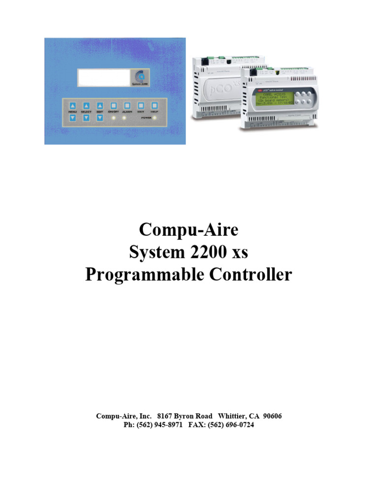 Pco Xs Manual | PDF | Microcontroller | Menu (Computing)