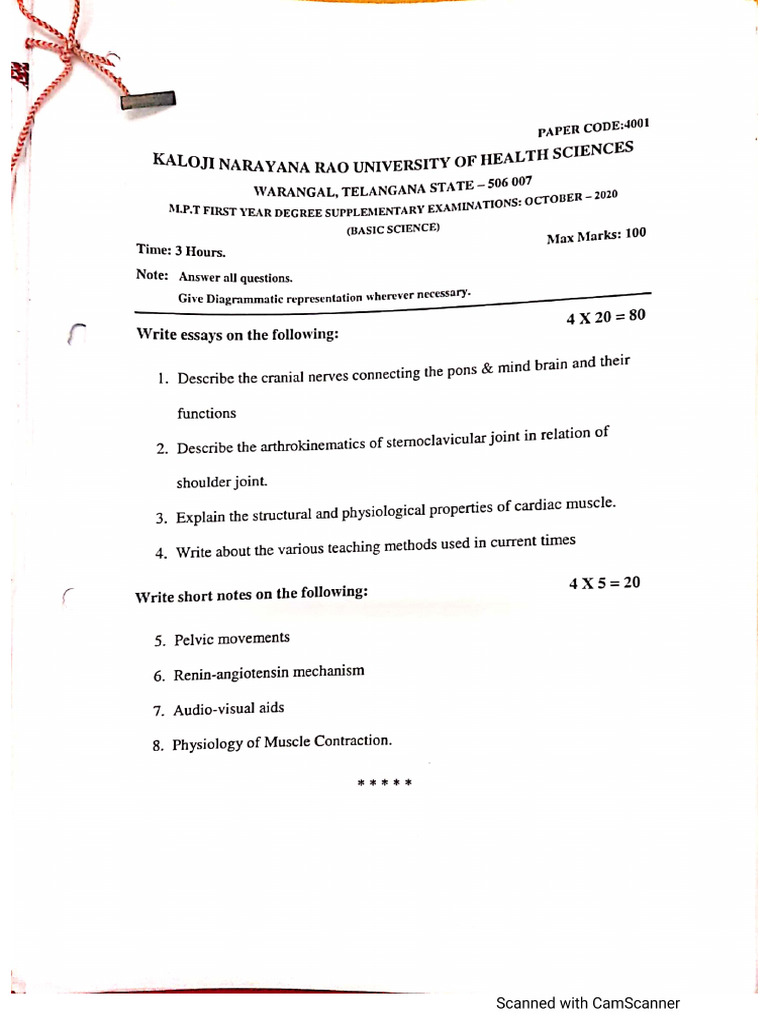 MPT I Yr KNR Oct_Nov 2020 | PDF