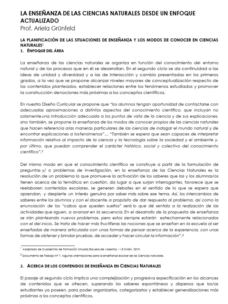 Enfoque Natu | PDF | Enseñando | Observación