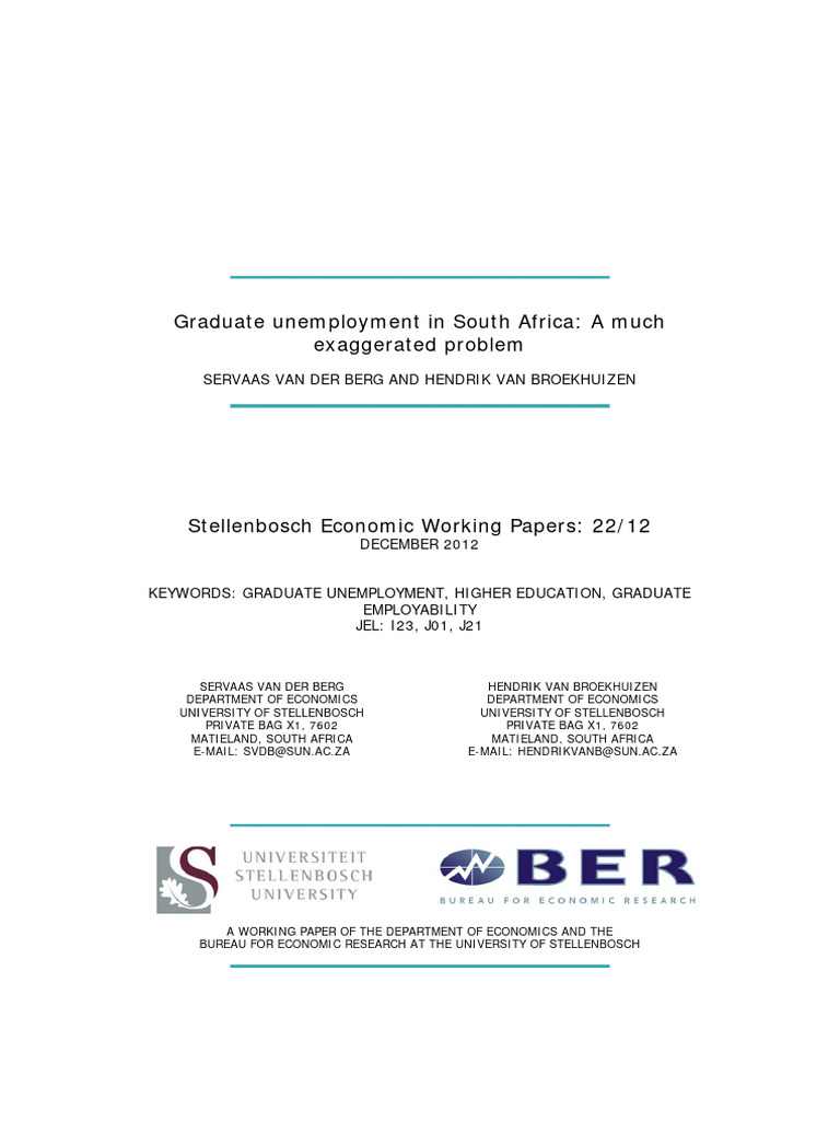 WP 22 2012 | PDF | Unemployment | Survey Methodology