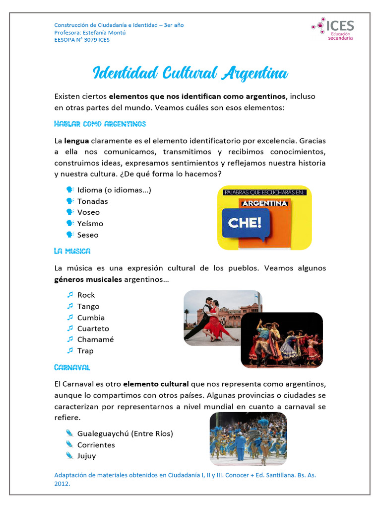 Identidad Cultural Argentina y Latinoamericana | PDF