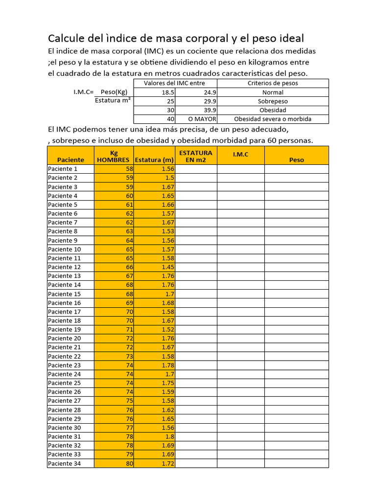 Actividad 7 | PDF | Índice de masa corporal | Obesidad