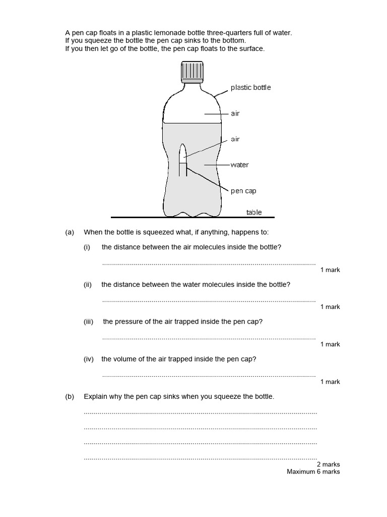 Exit Worksheet - Exam Questions | PDF | Gases | Buoyancy