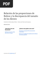 Analisis de Bolton | PDF | Ortodoncia | Odontología