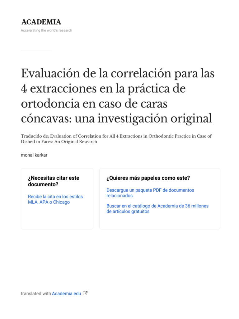 Evaluation of Correlation For All 4 Extractions in Orthodontic Practice ...