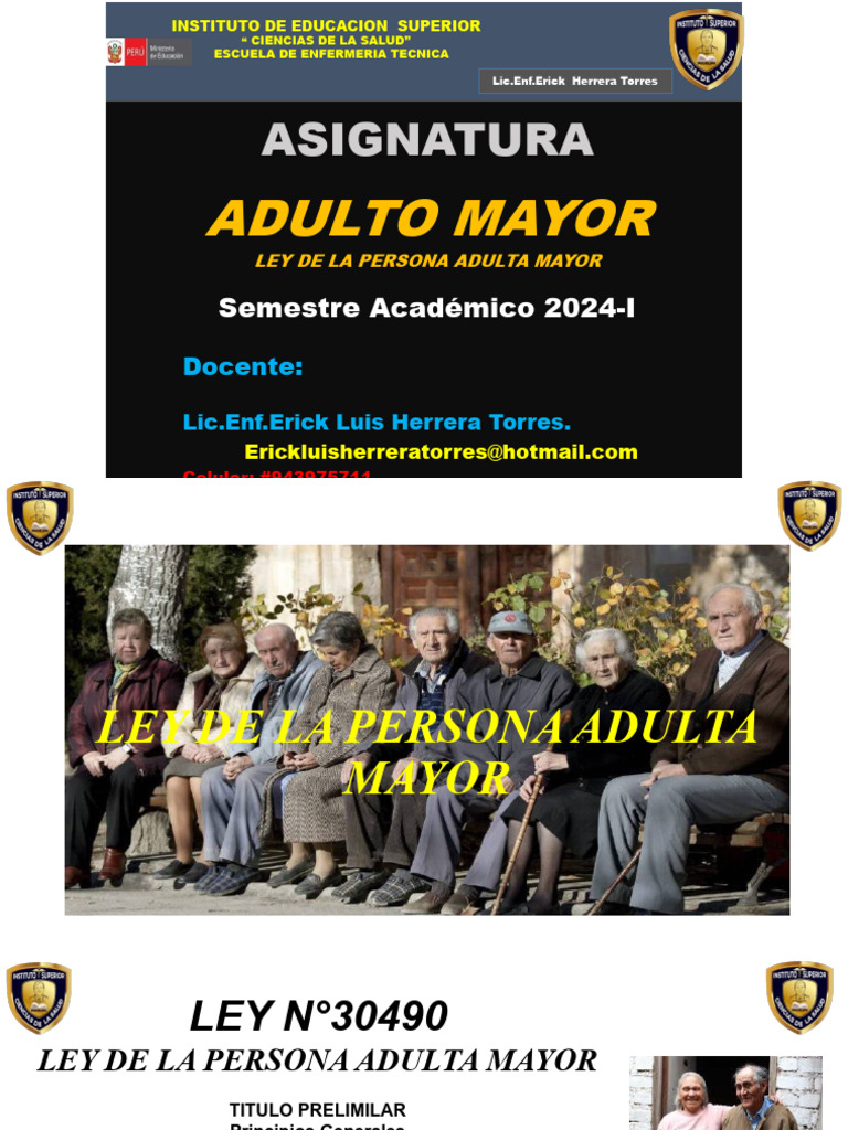 Ley de La Persona Adulta Mayor-Erick. | PDF | Violencia | Derechos humanos
