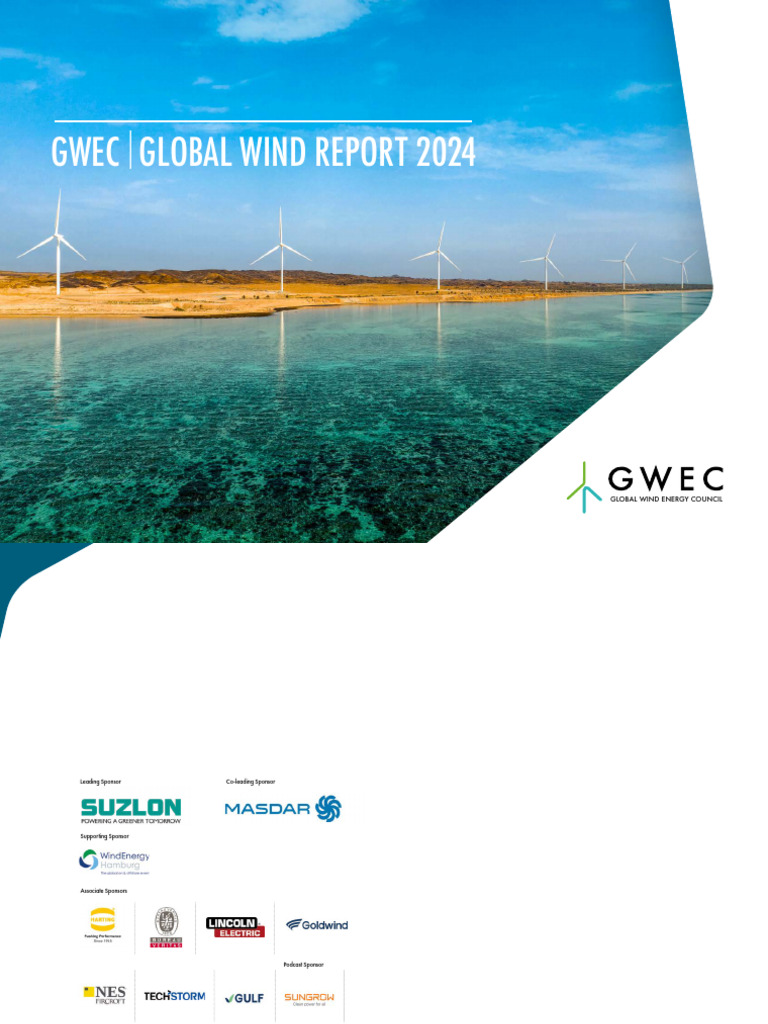 Gwec - Global Wind Report 2024 | PDF | Renewable Energy | Climate Change