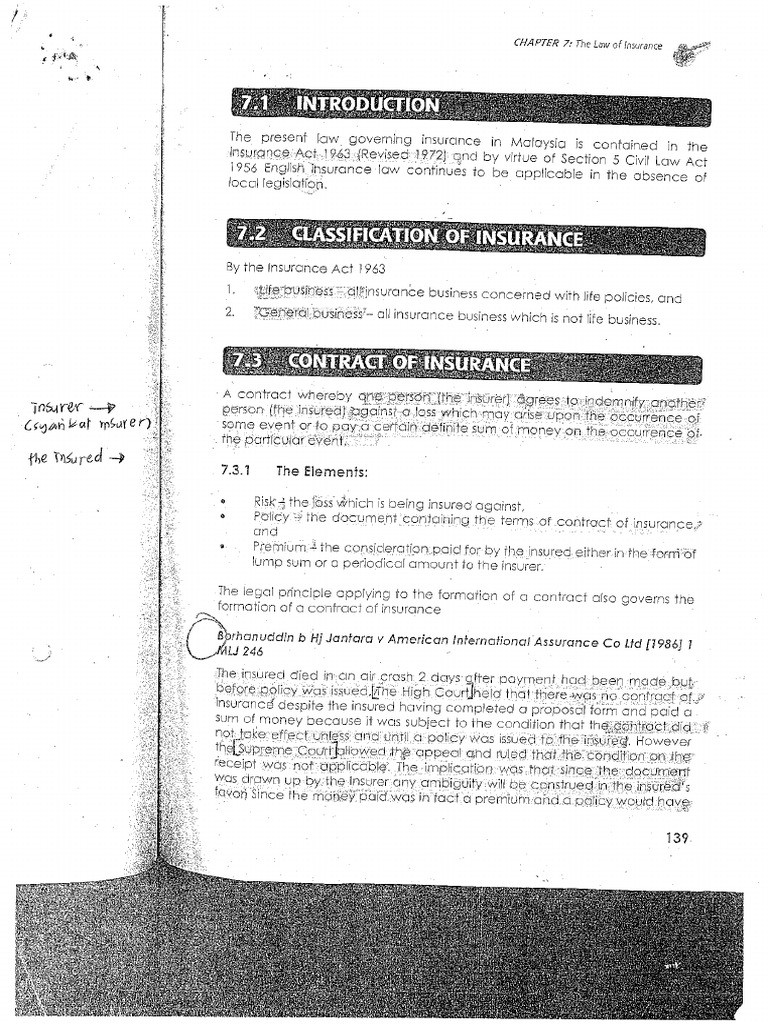 Law of Insurance | PDF