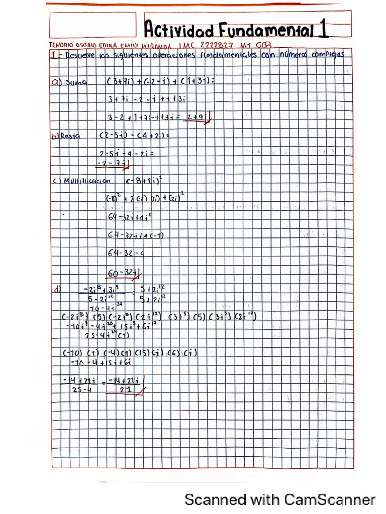 Actividad Fundamental 1 Alg. | PDF