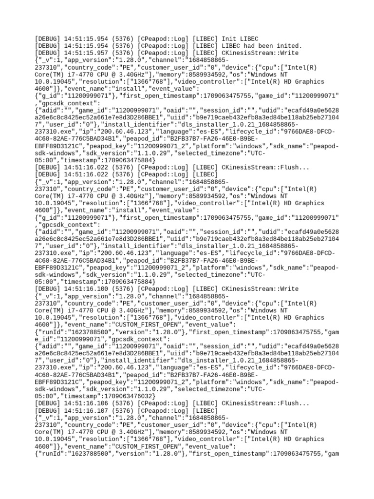 Debug Log: LIBEC Initialization | PDF | Windows Nt | Central Processing Unit