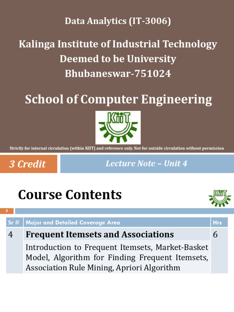 Frequent Itemsets and Association Rules | PDF | Data Analysis | Data