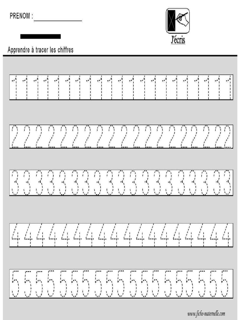 Ecriture Chiffres Ms | PDF