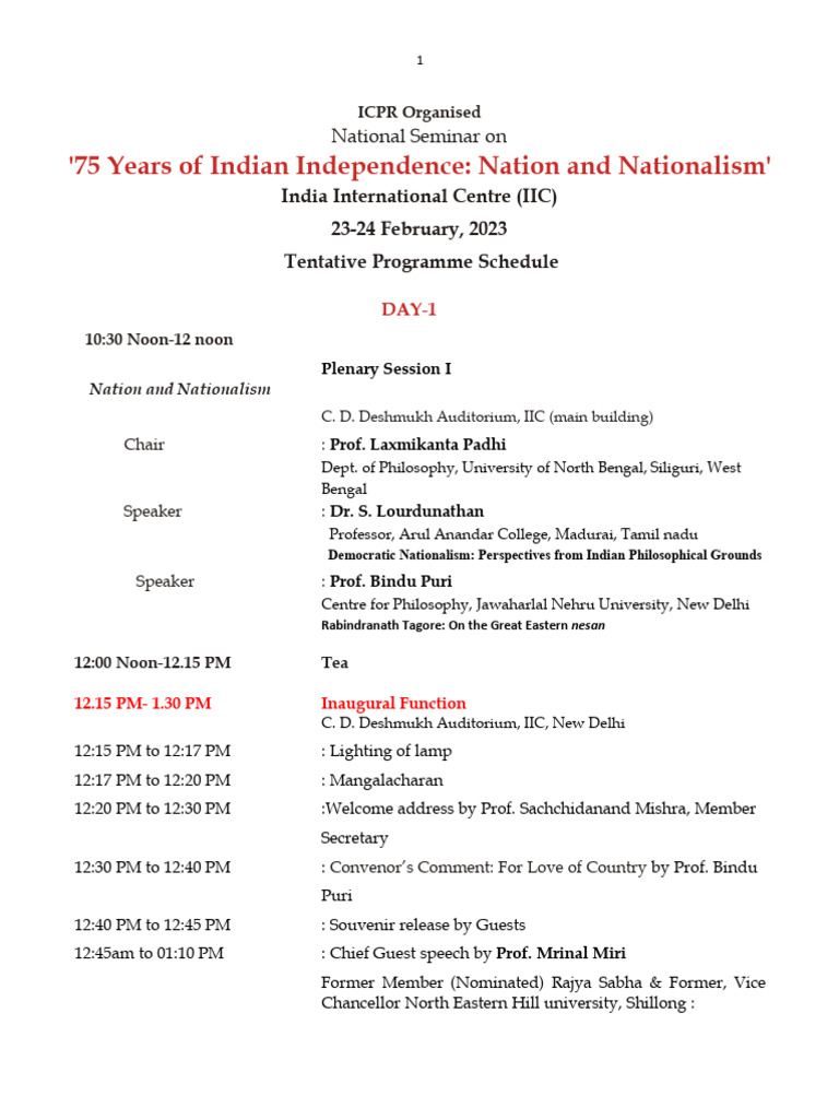 Seminar Program | PDF | Swami Vivekananda