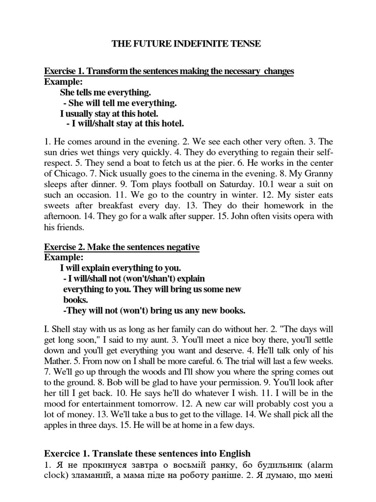 Future Tenses of The English Verb | PDF