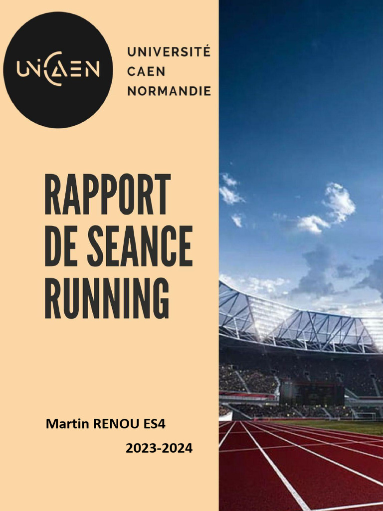 Carnet D'entrainement Running Martin RENOU | PDF | Sciences du sport ...