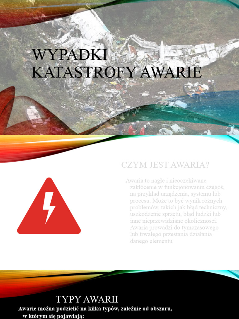 Wypadki Katastrofy Awaries | PDF