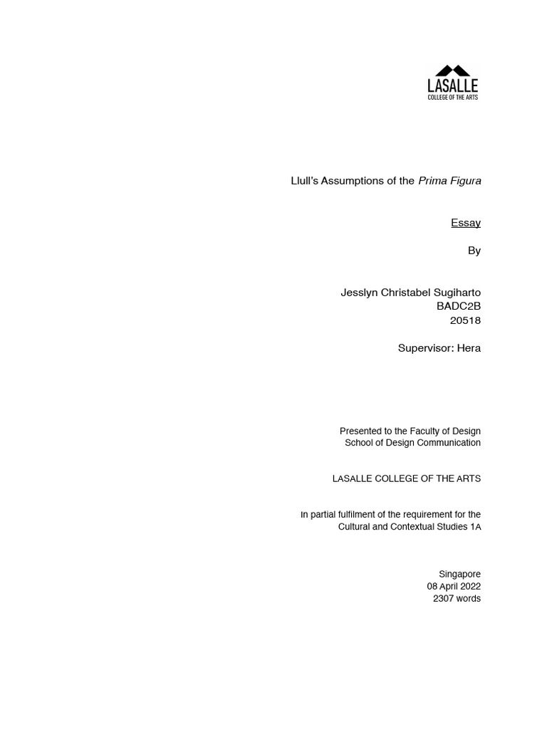 Llulls Prima Figura Analysis Essay Pdf Theology Science 5727
