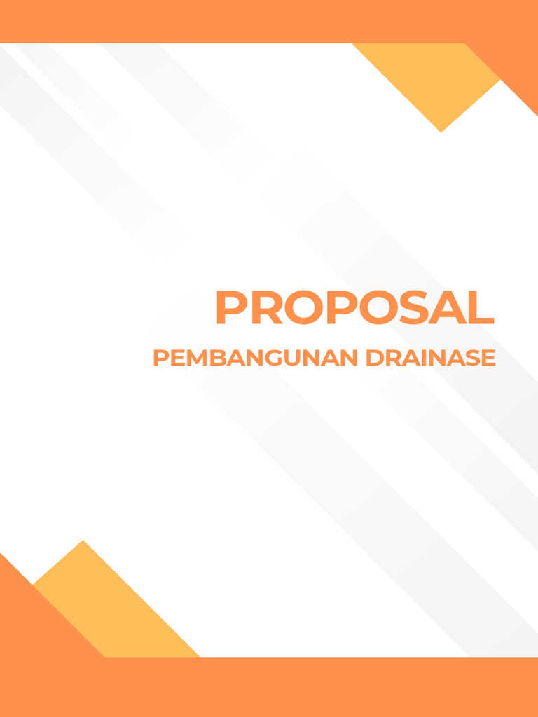 Cover Proposal Pembangunan Drainase | PDF