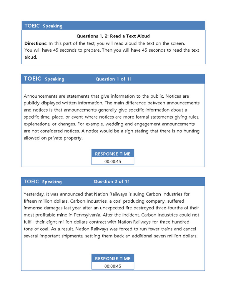 TOEIC - Speaking Old | Download Free PDF | Security Hacker
